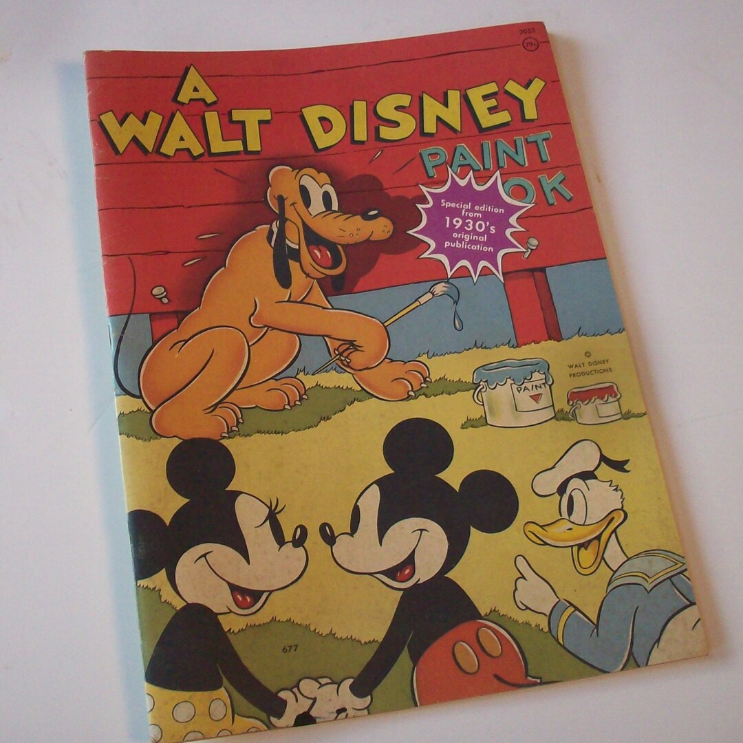 Vintage Mickey Mouse / Child's Workbook / Most Pages Blank / Very Early ...