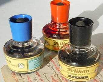 Old ink bottles | Etsy