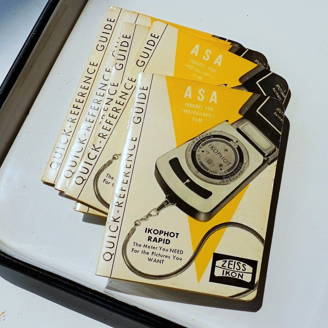 Light Meter / 5 Small Reference Guides for a Zeiss/ikon Meter / Ikophot ...