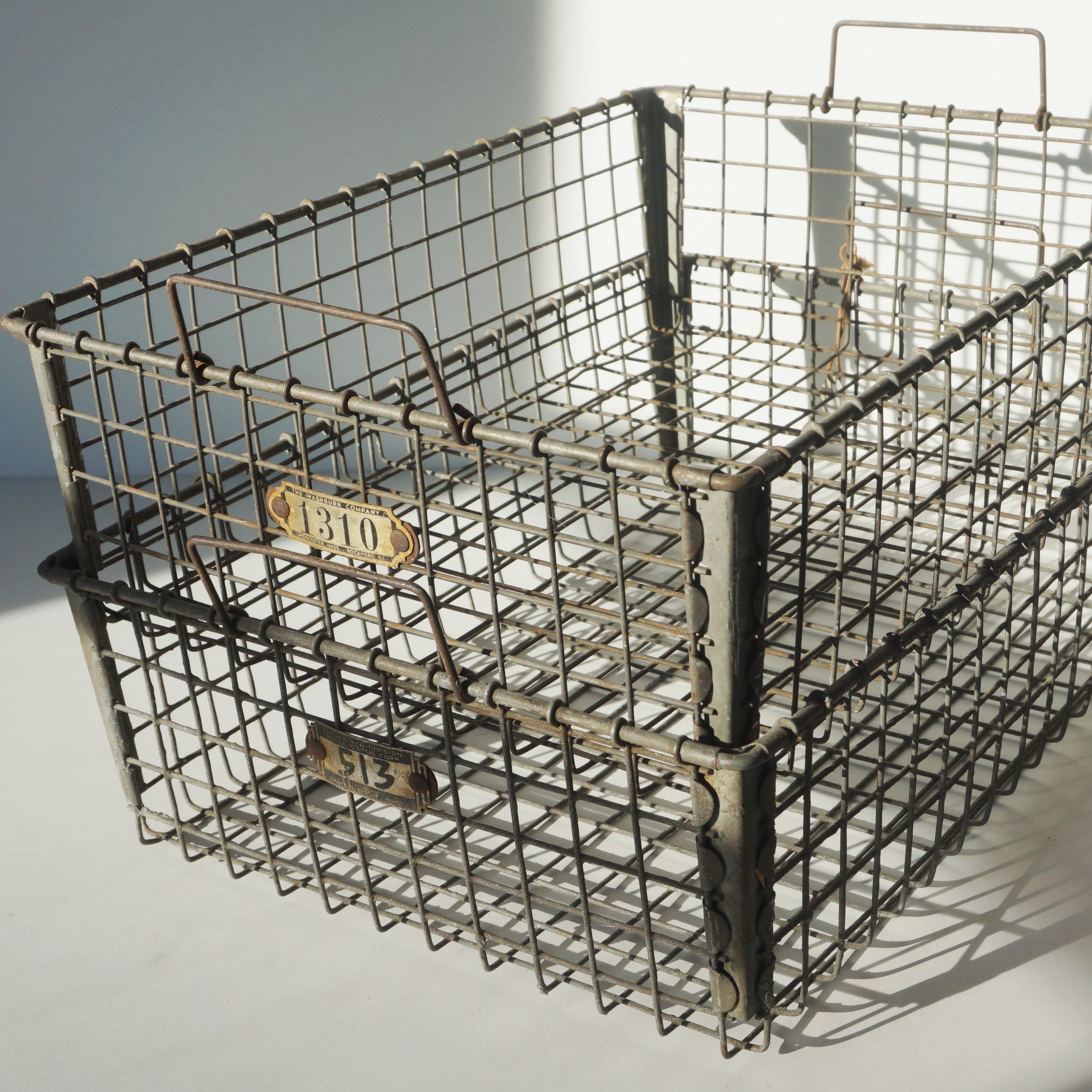 Storage & Organization Baskets Beautiful Industrial Relic Large Green ...