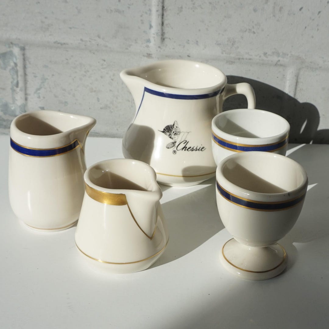 Creamers / Railroad / Travel / Steam Ship / 2 Egg Cups / 3 Restaurant ...