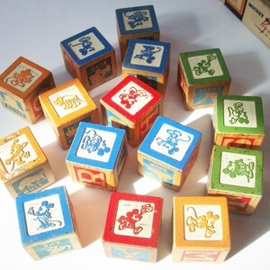 Disney / Rare Set of Very Very Old Wooden Mickey Mouse Blocks ...