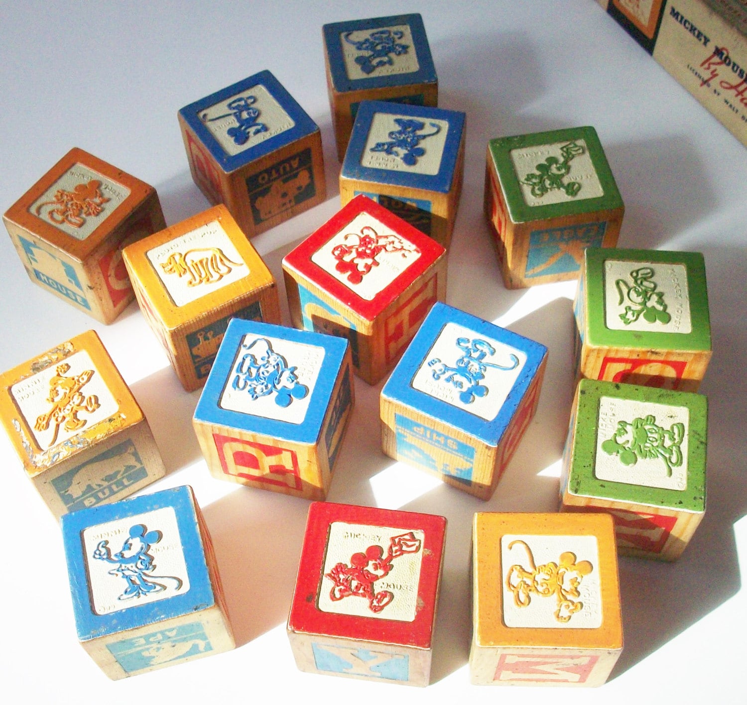 Disney / Rare Set of Very Very Old Wooden Mickey Mouse Blocks - Etsy UK