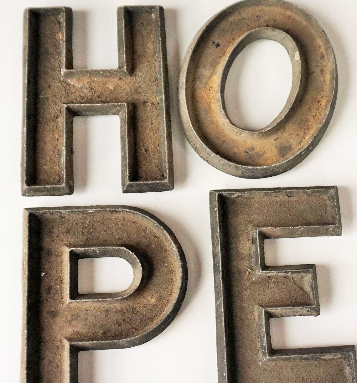 HOPE / Vintage Letters / Cast Metal With Layers of Paint / 6" Tall ...
