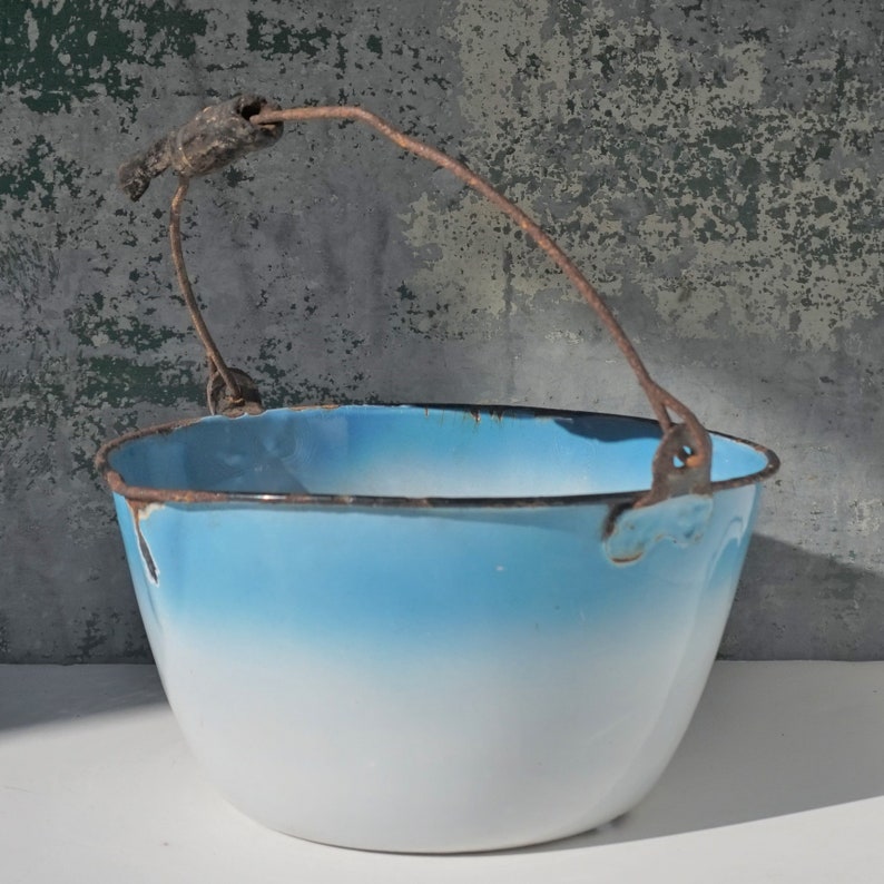 Berry Bucket / Small Enamelware / Potholecolander / Old Blue | Etsy