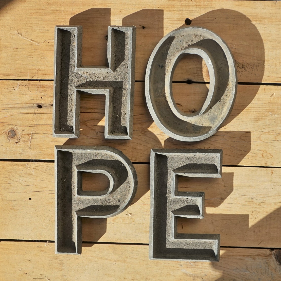 HOPE / Vintage Letters / Cast Metal With Layers of Paint / 6" Tall ...