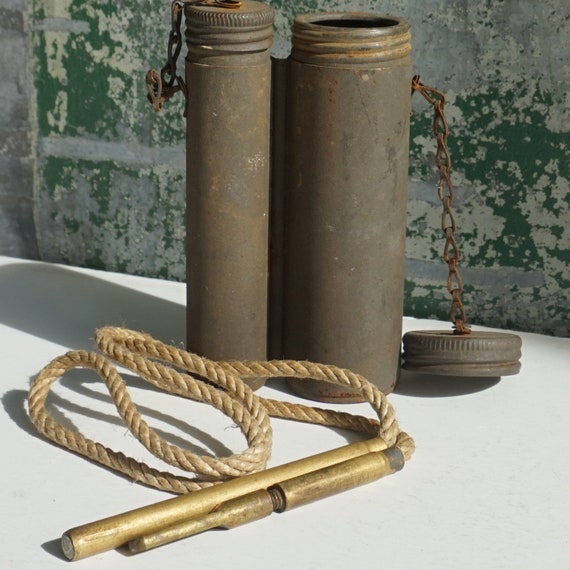 Metal Containers With Screw on Lids / Military Field Use / - Etsy