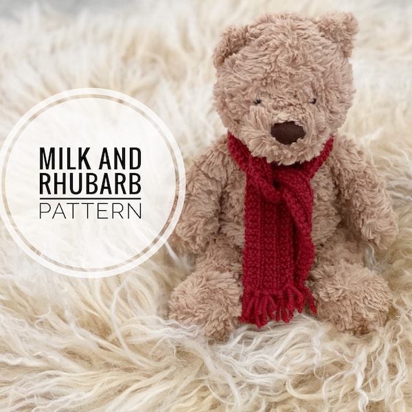 Knit Teddy Bear Scarf Pattern - Etsy