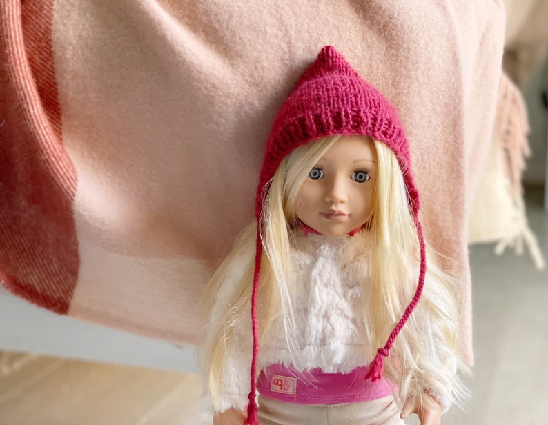 Cora PDF 45cm Doll Knitting Pattern - Doll Pixie Hat, Doll Knitting ...