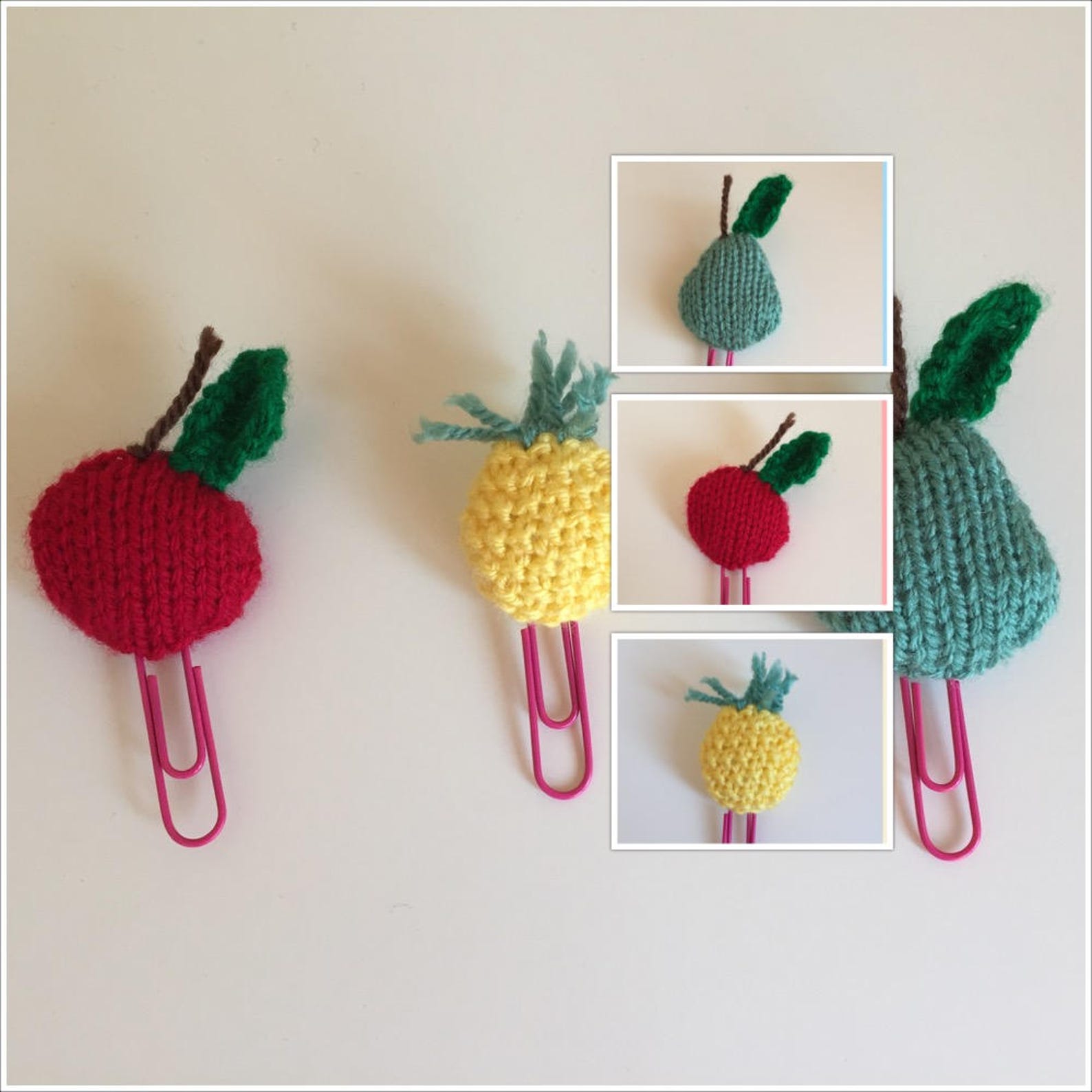 Teacher Gift - Paper Clip - Fruit Paperclip - Handmade - Small Gift ...