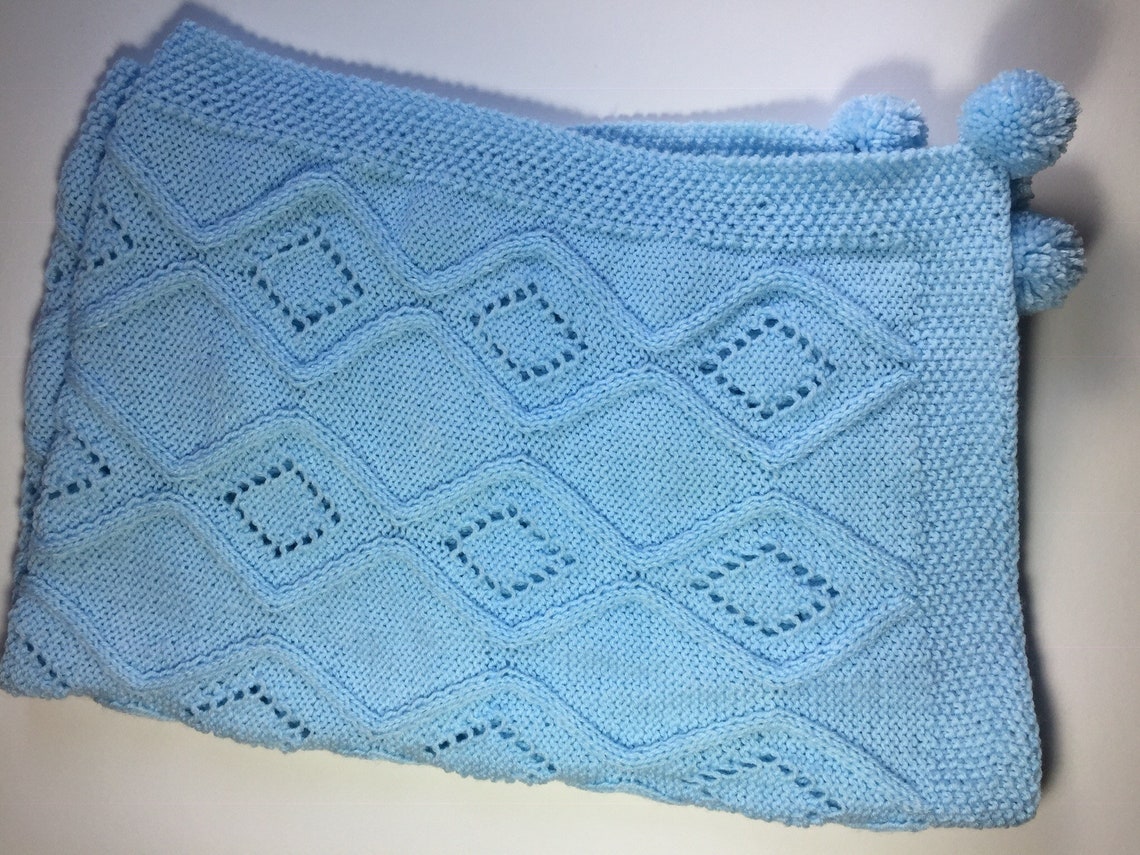 Baby Blue Vintage Style Blanket Baby Boy Throw Fashion - Etsy