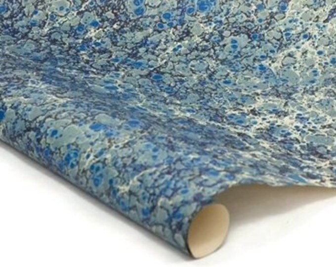 Hand-marbled Paper Imported From Italy Stone Blues - Etsy