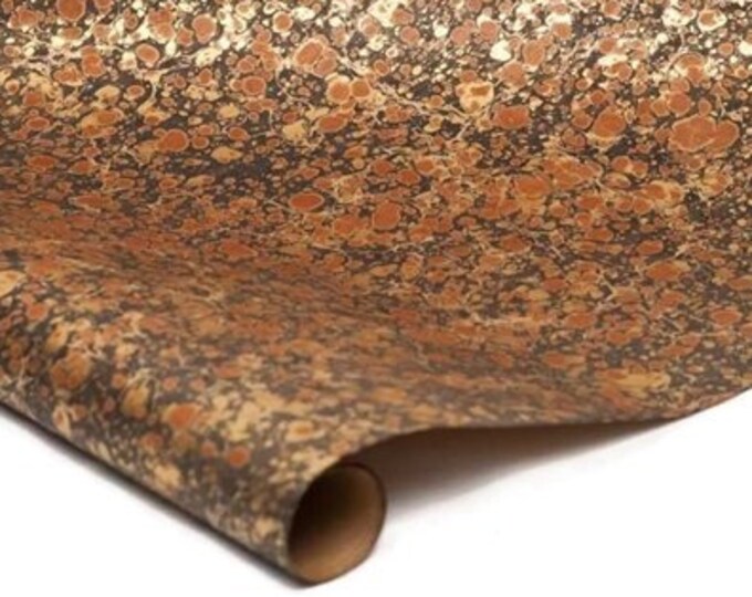 Hand-marbled Paper Imported From Italy Stone Brown Black - Etsy