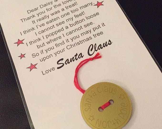 Santa's Lost Button With a Personalised Poem for the Children From ...