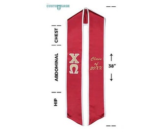 Alpha Chi Omega Sorority Graduation Stole / Graduation Sash | Etsy