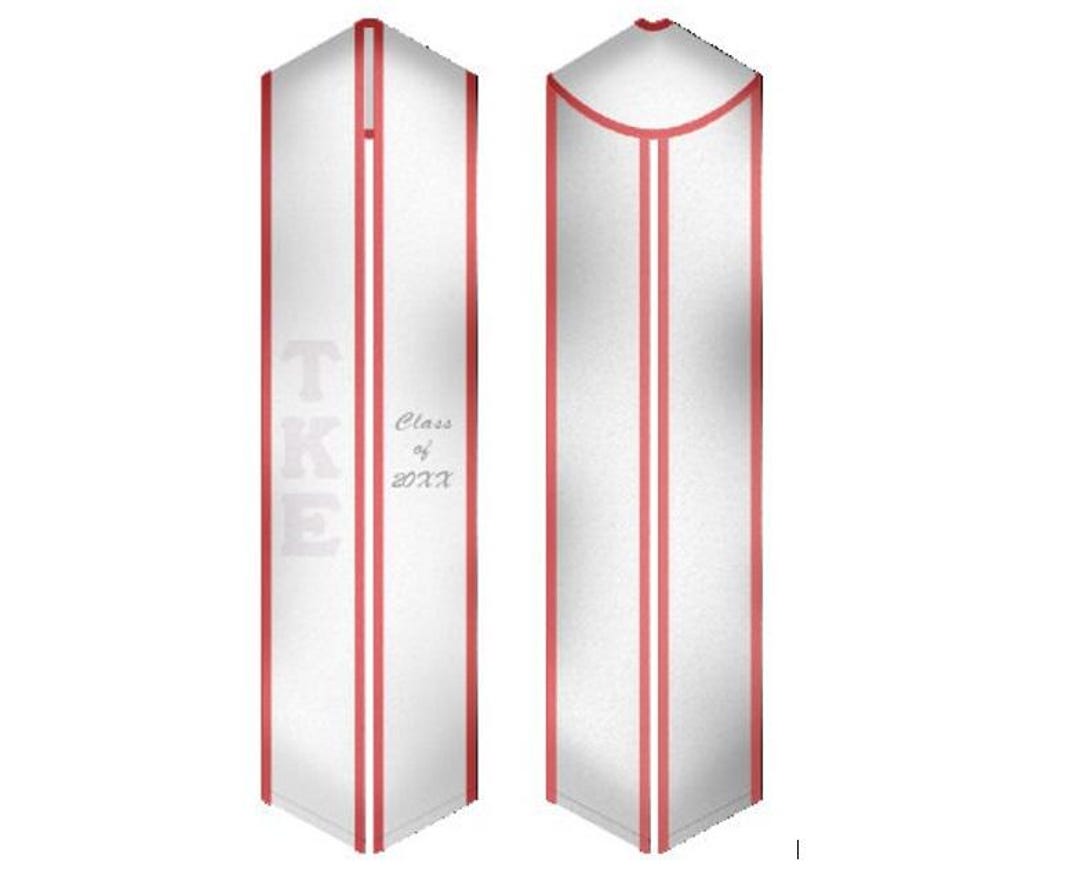 Tau Kappa Epsilon - Fraternity Graduation Stole / Graduation Sash White ...