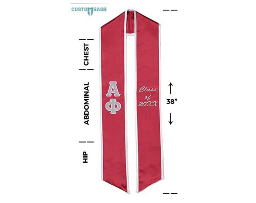 Alpha Phi - Sorority Graduation Stole / Graduation Sash - Etsy
