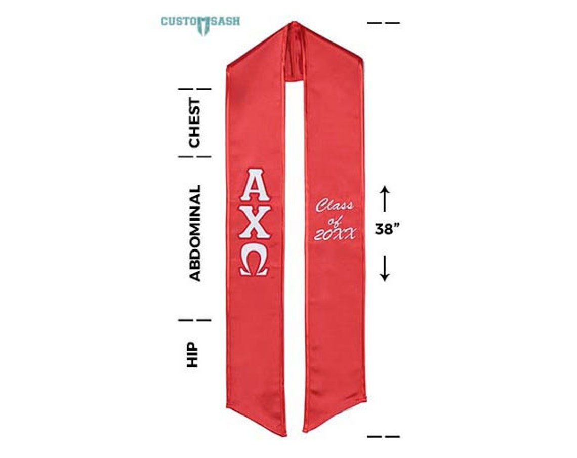 Alpha Chi Omega Sorority Graduation Stole / Graduation Sash - Etsy