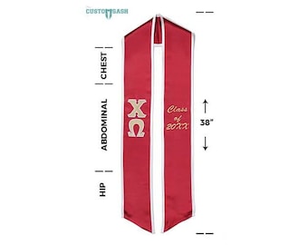 Alpha Chi Omega Sorority Graduation Stole / Graduation Sash | Etsy