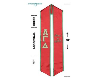 Alpha Xi Delta Sorority Graduation Stole / Graduation Sash - Etsy