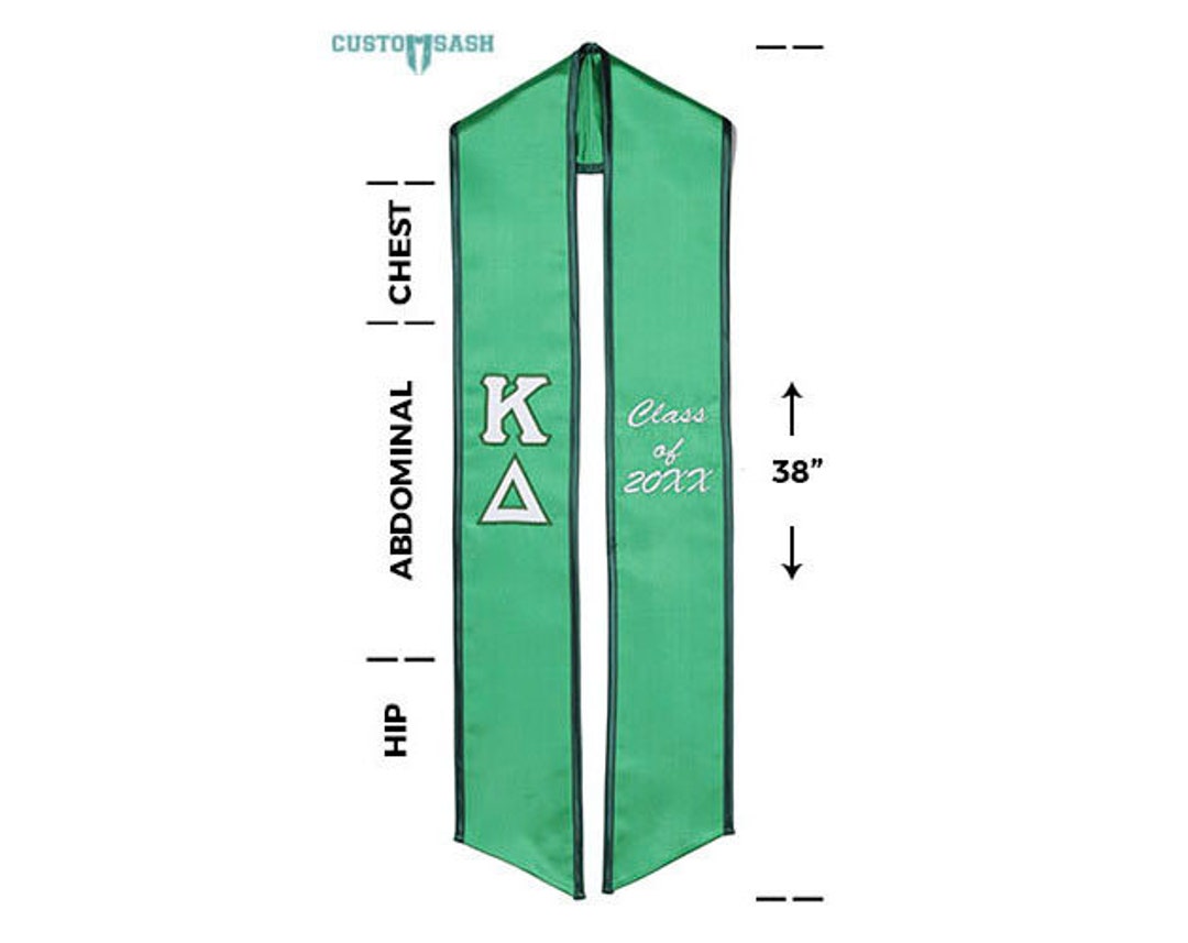 Kappa Delta - Sorority Graduation Stole / Graduation Sash - Etsy