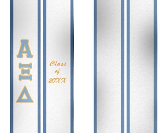 Alpha Xi Delta Sorority Graduation Stole / Graduation Sash - Etsy