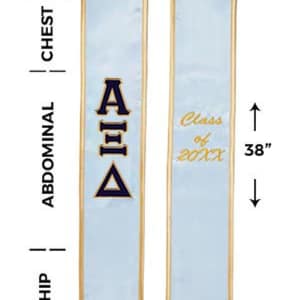 Alpha Xi Delta - Sorority Graduation Stole / Graduation Sash - Etsy
