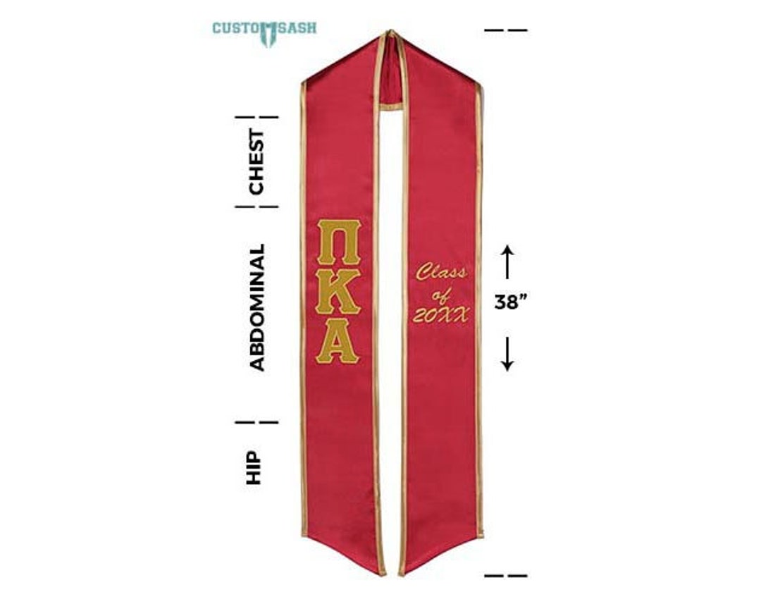 Pi Kappa Alpha - Fraternity Graduation Stole / Graduation Sash - Etsy