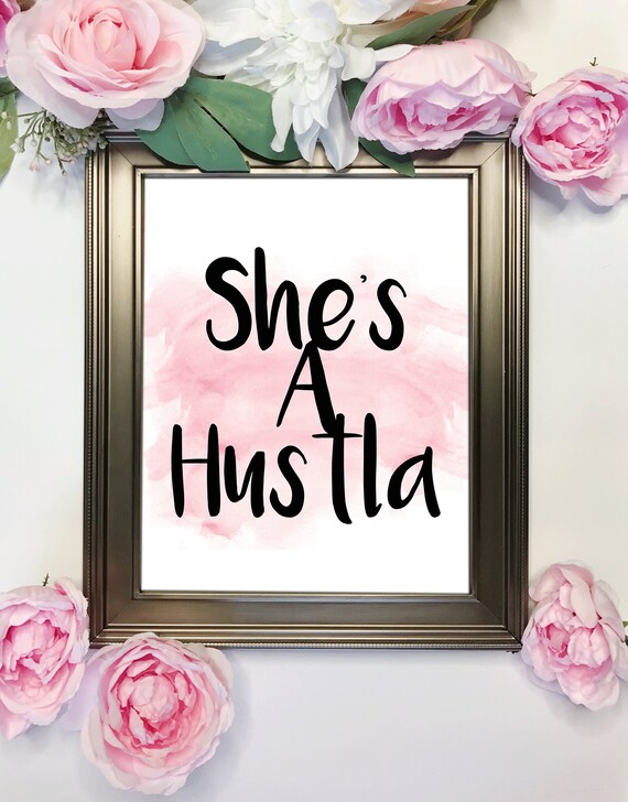 Shes A Hustla Girl Boss Decor Chic Office Decor Boss Babe | Etsy
