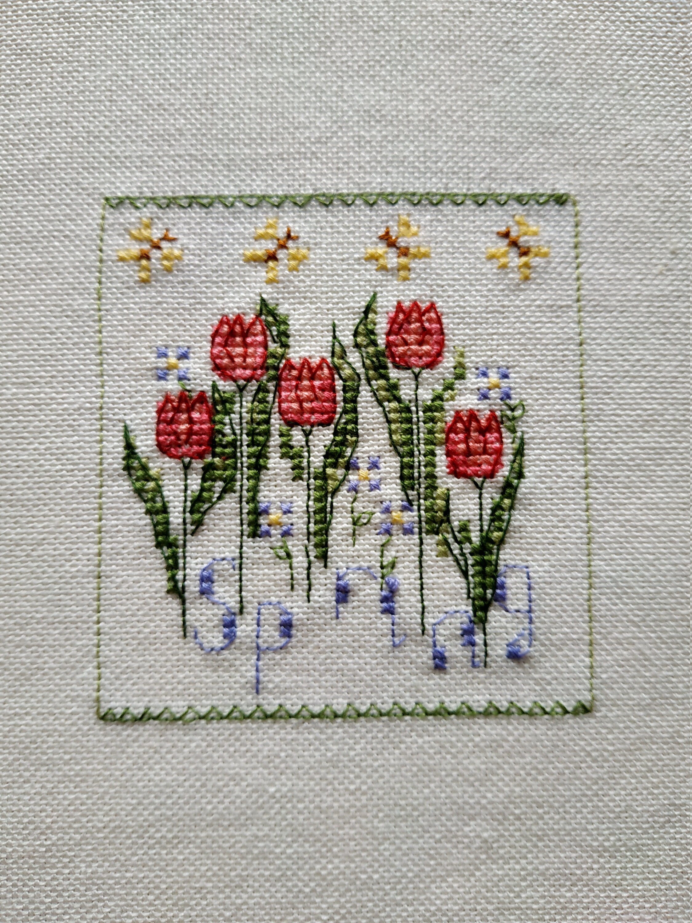 Spring Needle Roll PDF Pattern / Cross stitch floral pattern | Etsy