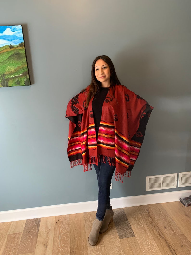 Tribal Alpaca Poncho/ A South American Handcrafted Item/ Tribal Design ...