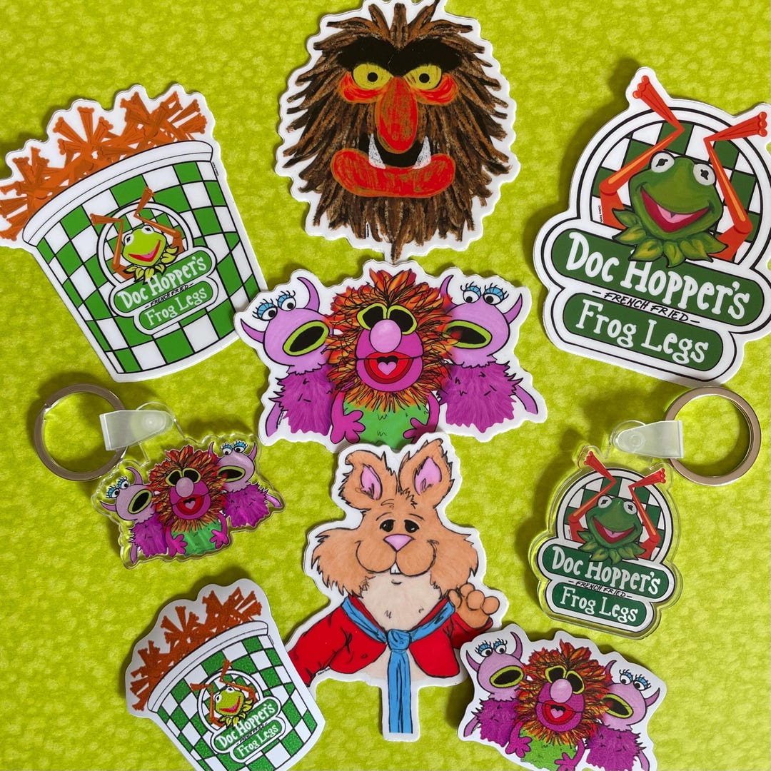 Muppet Sticker, Keychain, and Magnet Bundle Mahna Mahna, Kermit ...