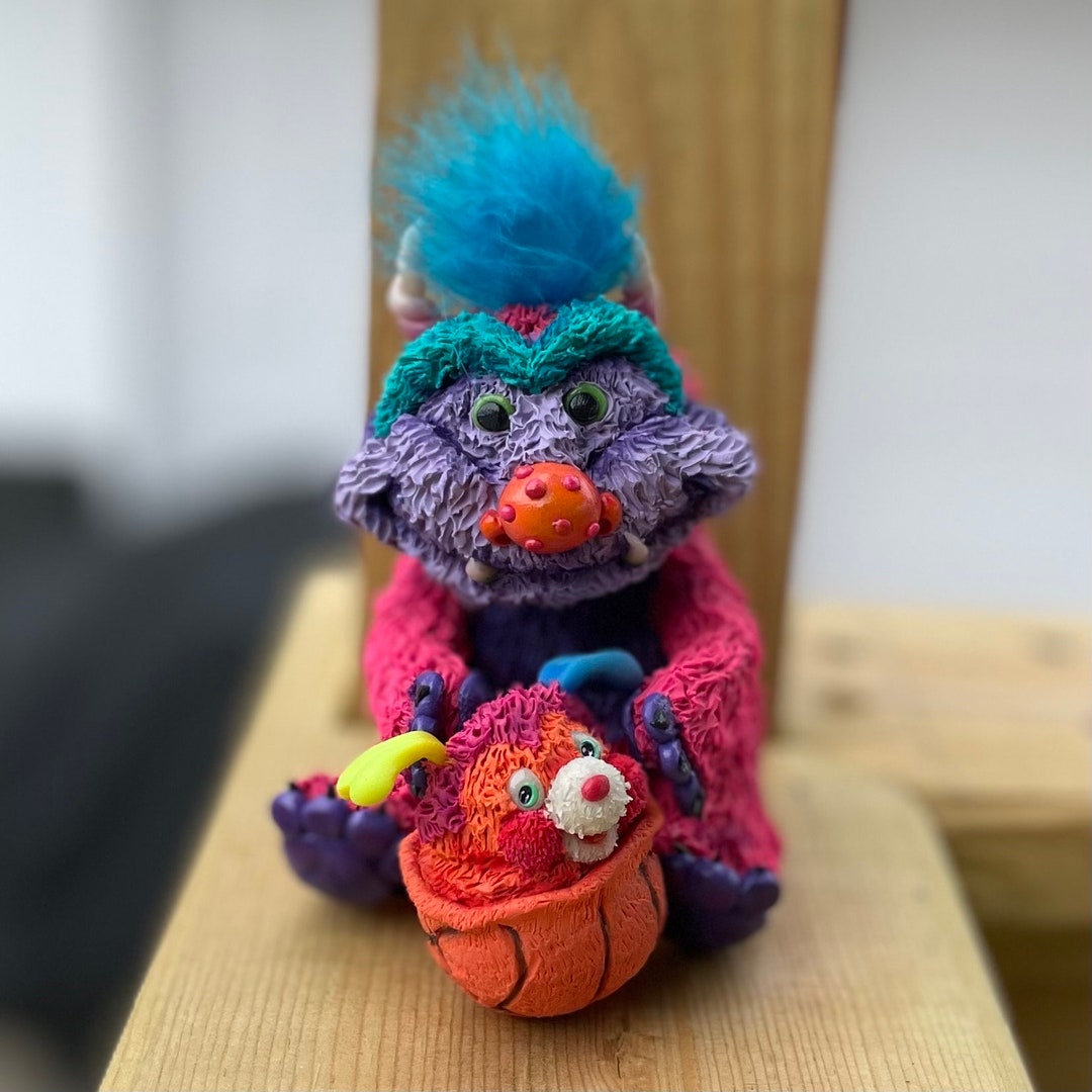 Unique 6” Friend of My Pet Monster Figure With Basketball Popple ...