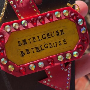 Beetlejuice-inspired betelgeuse Sign Necklace Handmade With Cosclay ...