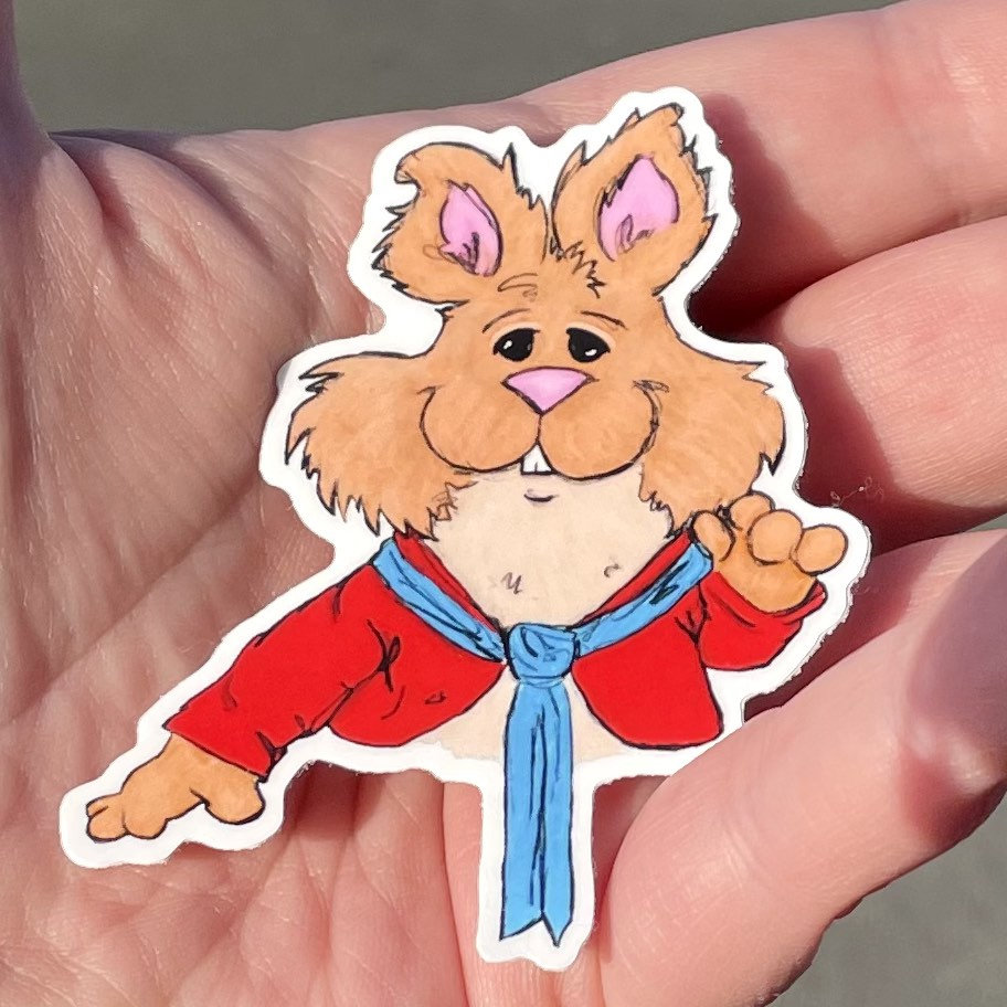 Bean Bunny inspired Vinyl Sticker | Etsy