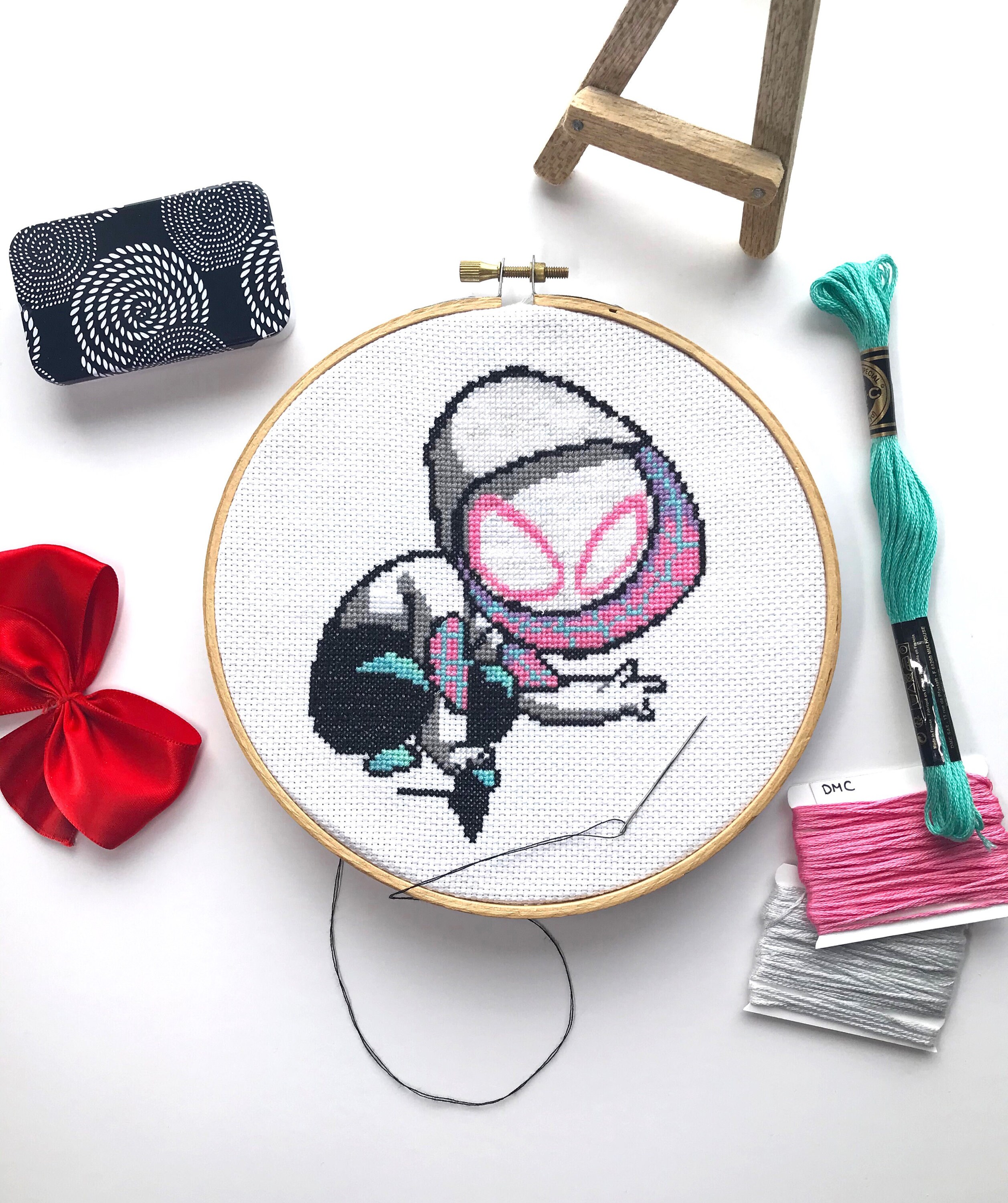 Embroidery Sewing & Fiber PDF Cross Stitch Pattern Baby Spider-Gwen ...