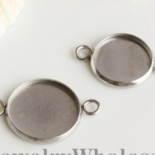 50pcs Stainless Steel Bezel Blanks Bezel Tray Setting Round - Etsy