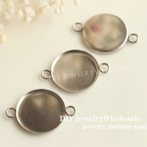 50pcs Stainless Steel Bezel Blanks Bezel Tray Setting Round - Etsy