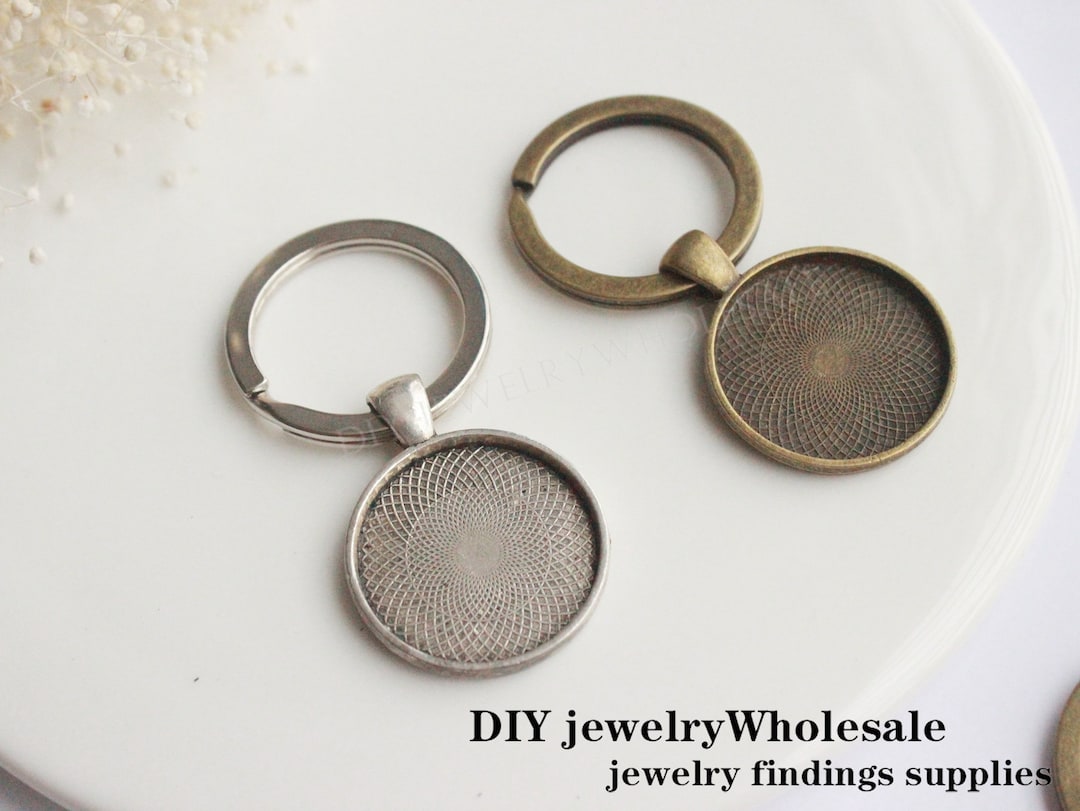 10 Sets Photo Keychains DIY Kit 20mm 25mm 30mm,key Chain Attachments ...