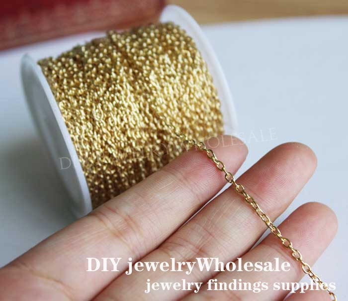 16ft Gold 2mm O Chains 2mm Oval Link Chain Loop Chain - Etsy