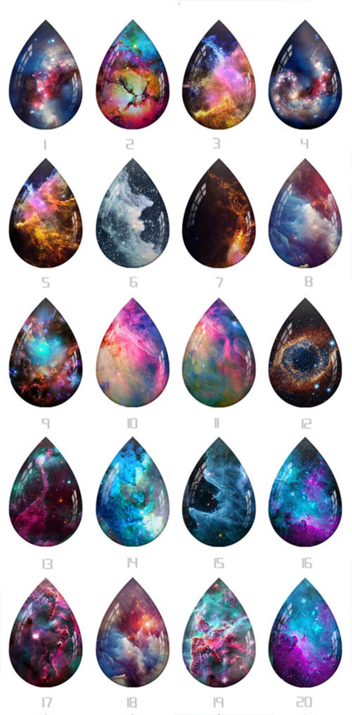 Handmade 18x25mm Teardrop Photo Glass Cabochons 10x14mm - Etsy