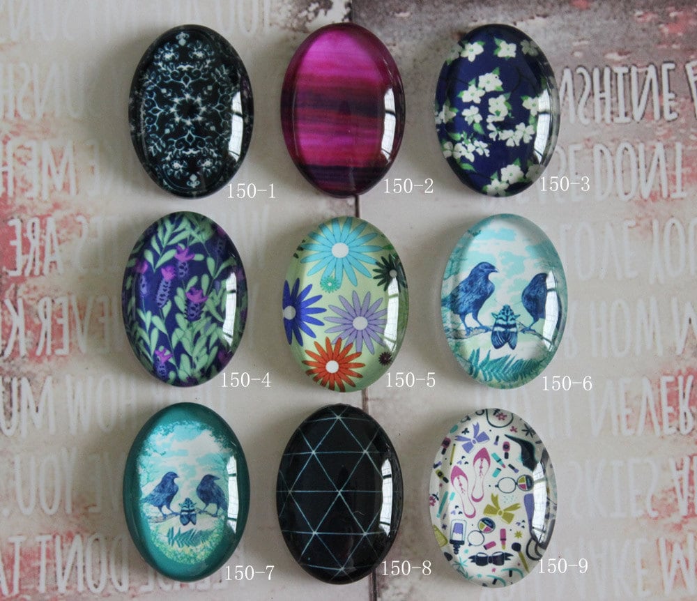 Oval Handmade Photo Glass Cabs Cabochons 10x14mm 13x18mm - Etsy