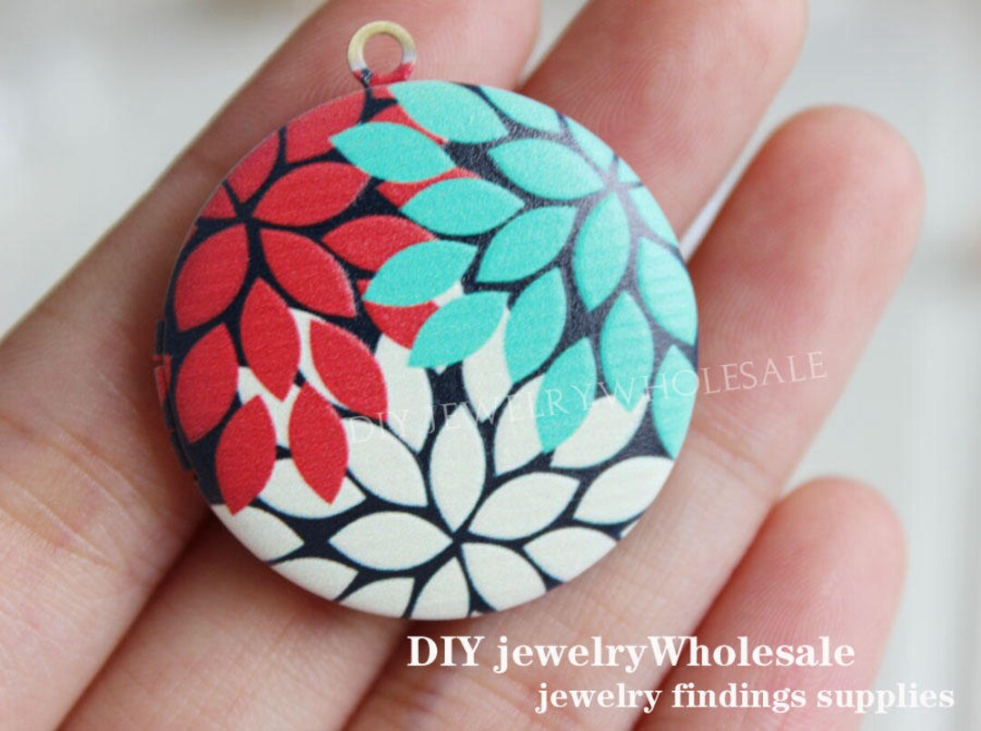 Exclusive 1pcs 33mm 3D Embossed Design Handmade Photo Locket XH307 ...