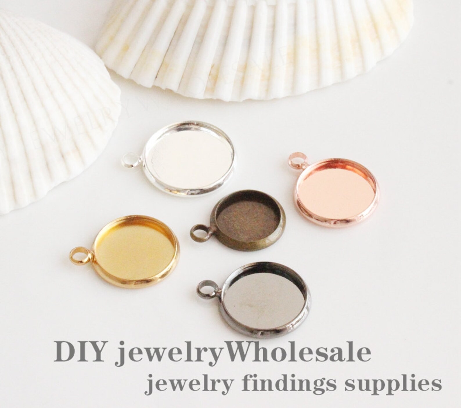 20pcs Bezel Settingpendant Trays Baseround Bezel Cups With - Etsy