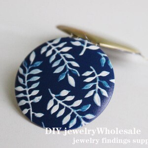 1pcs Dark Blue Background Design Locket XH82 3D Embossed Antique Bronze ...
