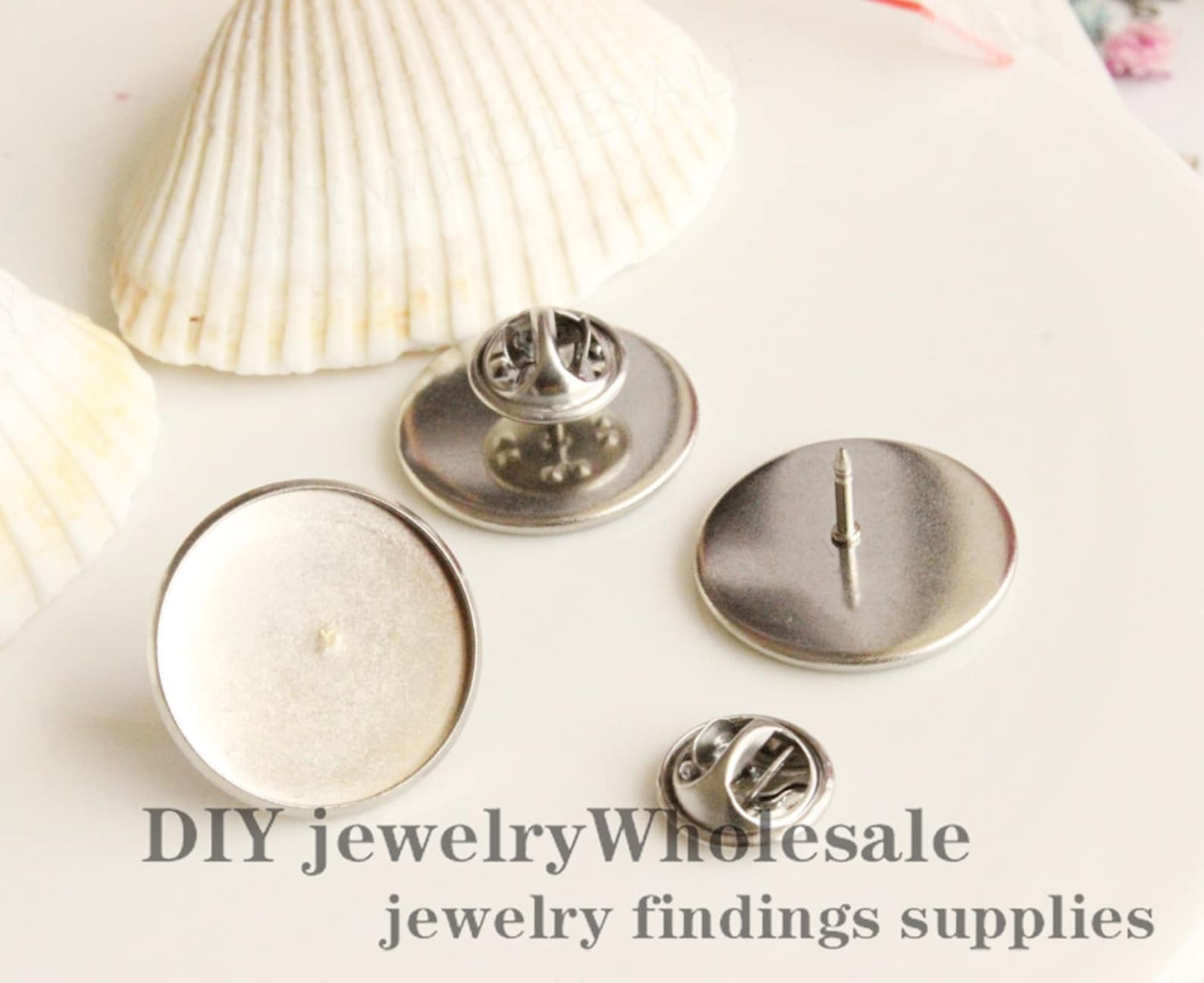 20set 12-20mm Stainless Steel Lapel Pin Brooch Base - Etsy
