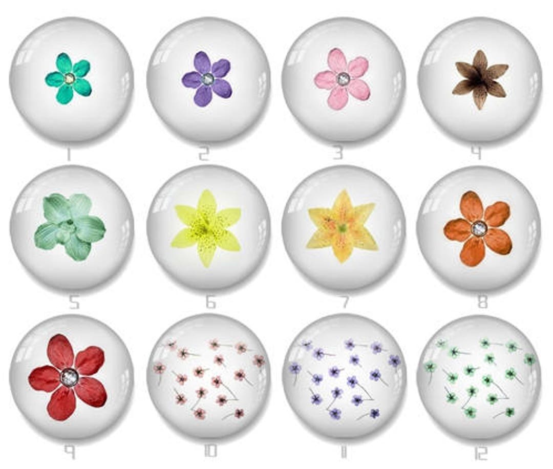 Small Flower Cabochons 8mm 10mm 12mm 14mm 15mm 16mm 18mm 20mm 22mm 25mm ...