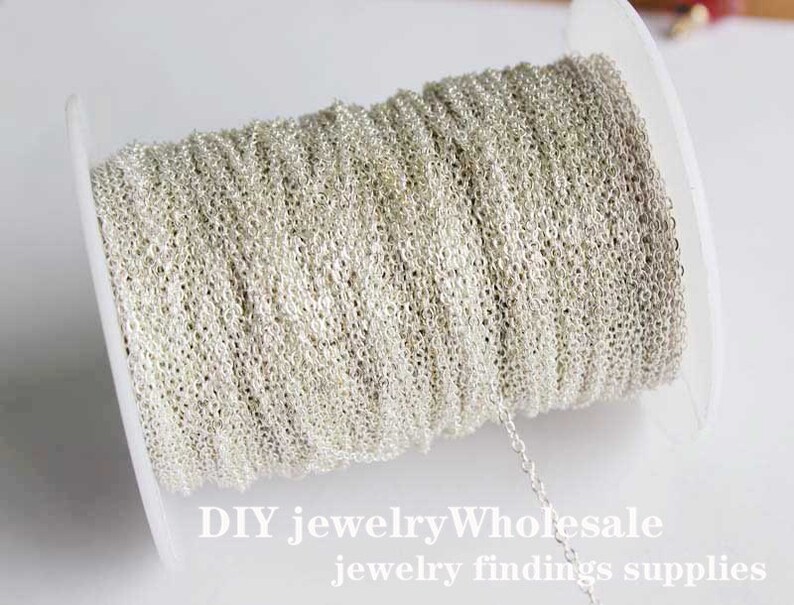 16 ft 1.5mm Spool of Silver Plated Tiny Flat Soldered Cable | Etsy