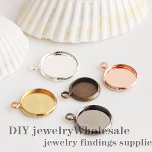20pcs Bezel Setting,pendant Trays Base,round Bezel Cups With One ...