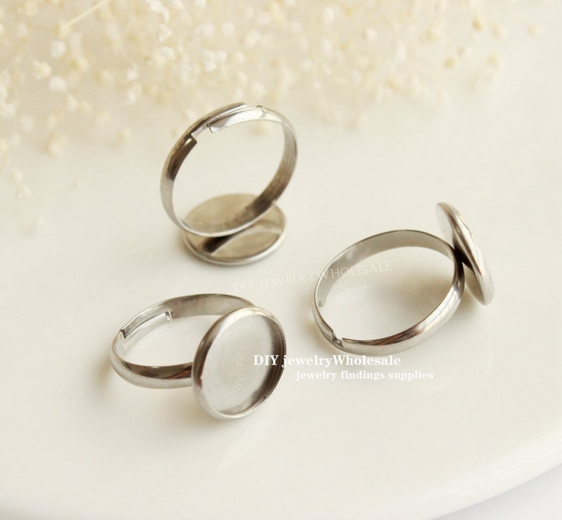 20pcs Stainless Steel Round Bezel Ring Blanks 8mm 25mm Ring - Etsy